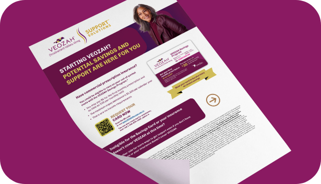 Discover VEOZAH™ (fezolinetant) HCP and patient resources | For HCPs